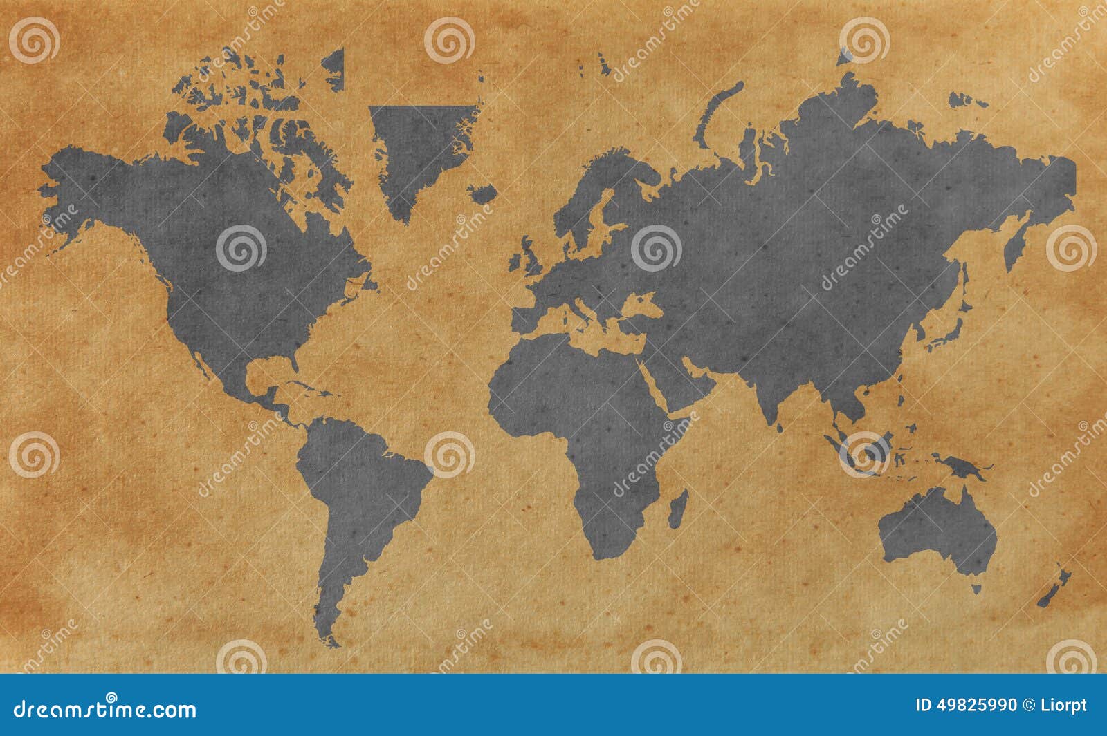 World Map with Old Paper Background Stock Illustration - Illustration ...