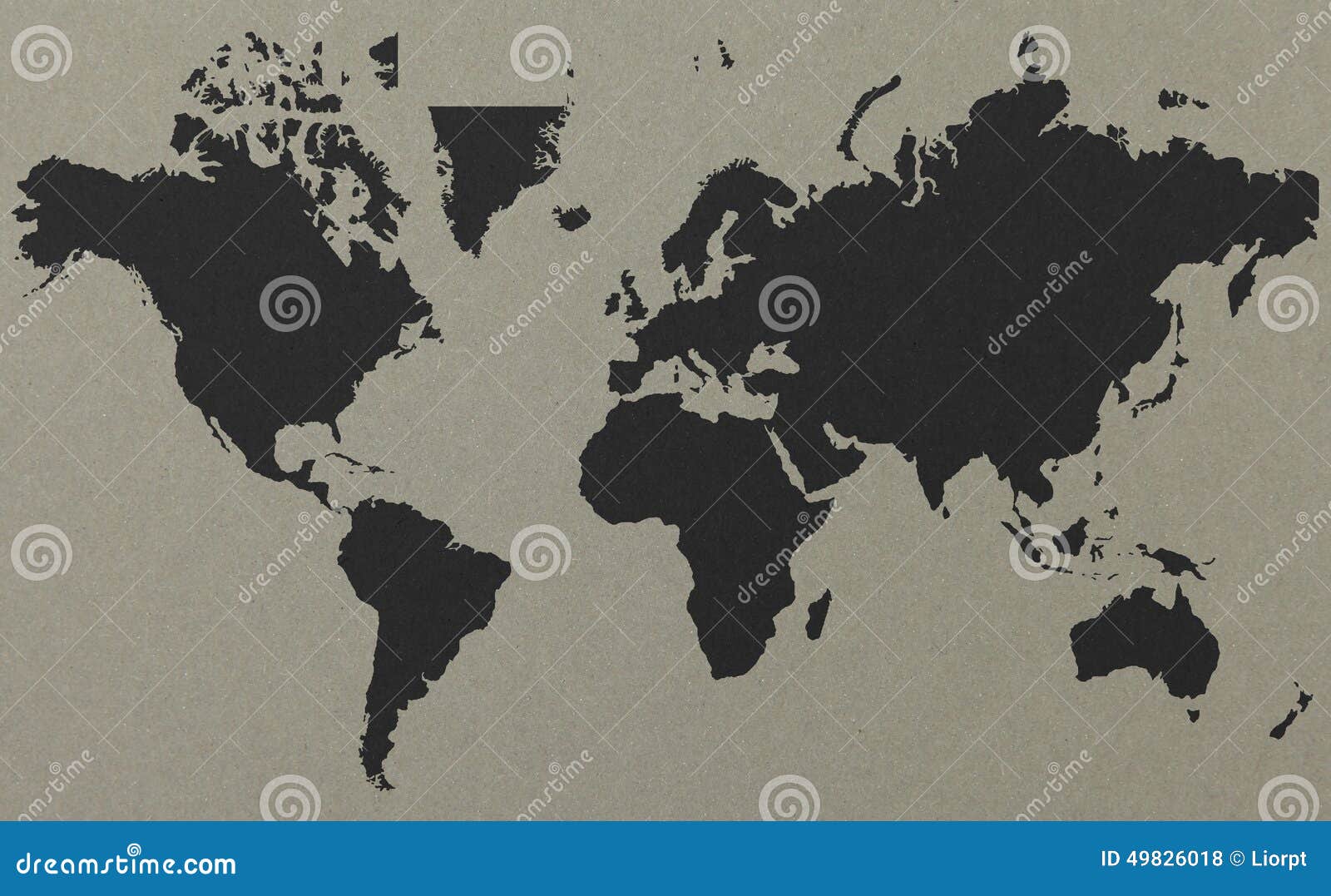 World Map with Old Paper Background Stock Illustration - Illustration ...