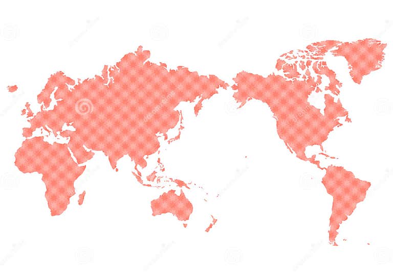 World Map. Orange Maple Pattern on White Background. Vector ...