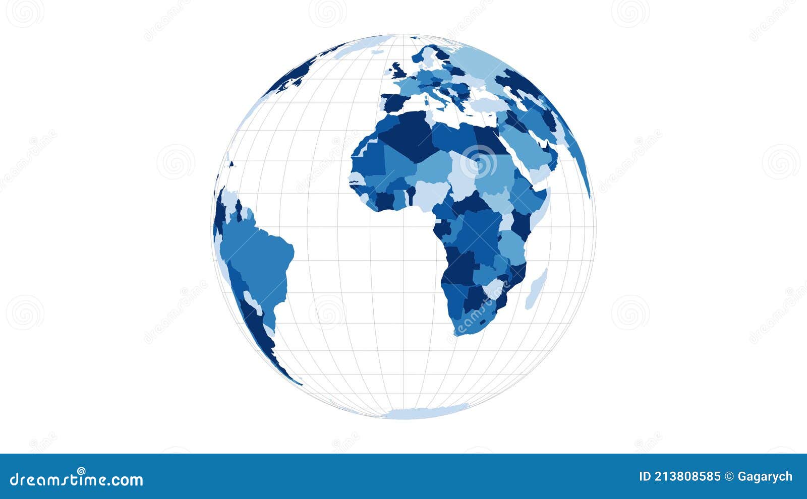 World Map. Orthographic Projection. Cartoon Vector | CartoonDealer.com ...