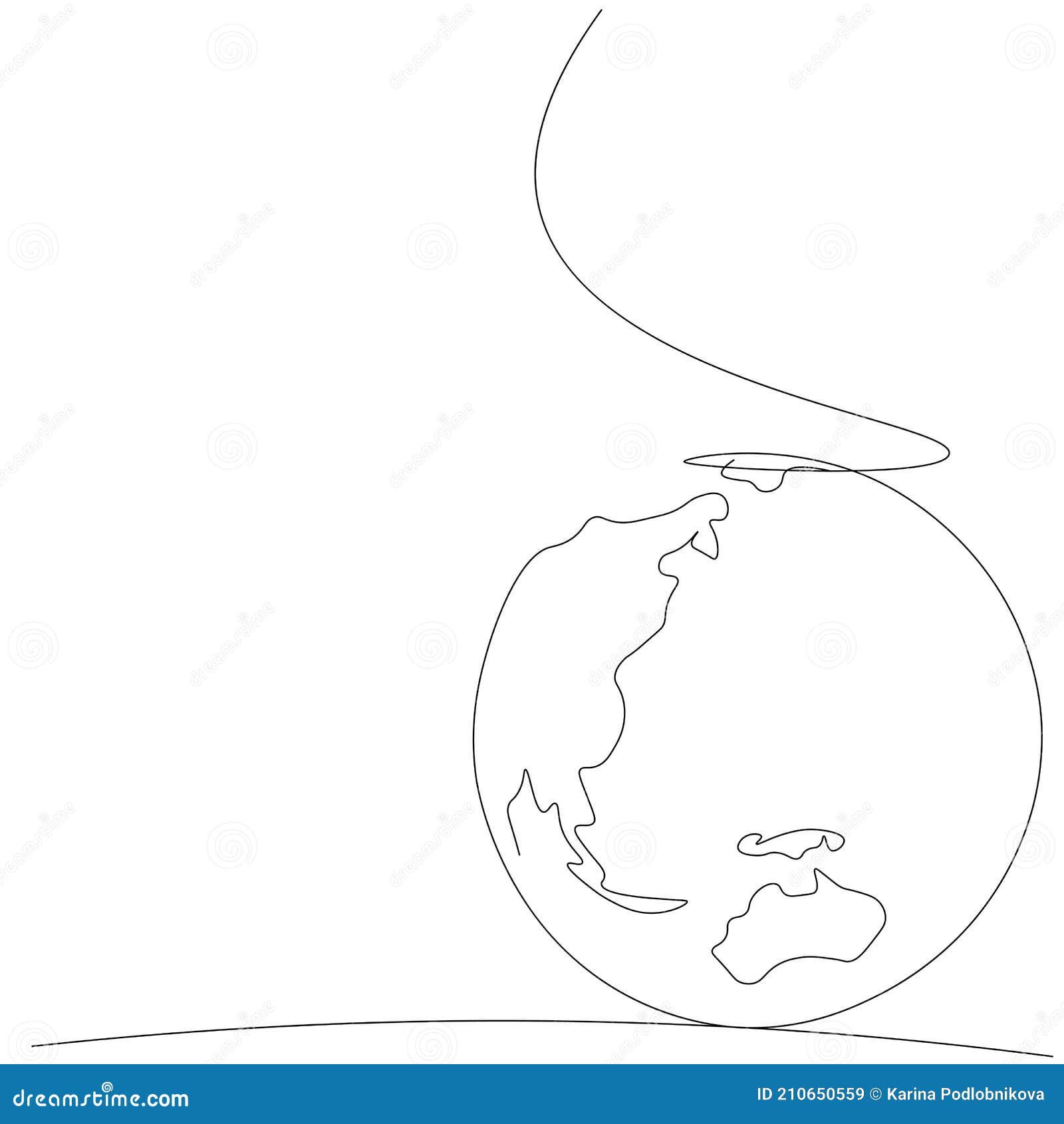 World Map Outline, Eart Day Concept Vector Illustration Stock Vector ...