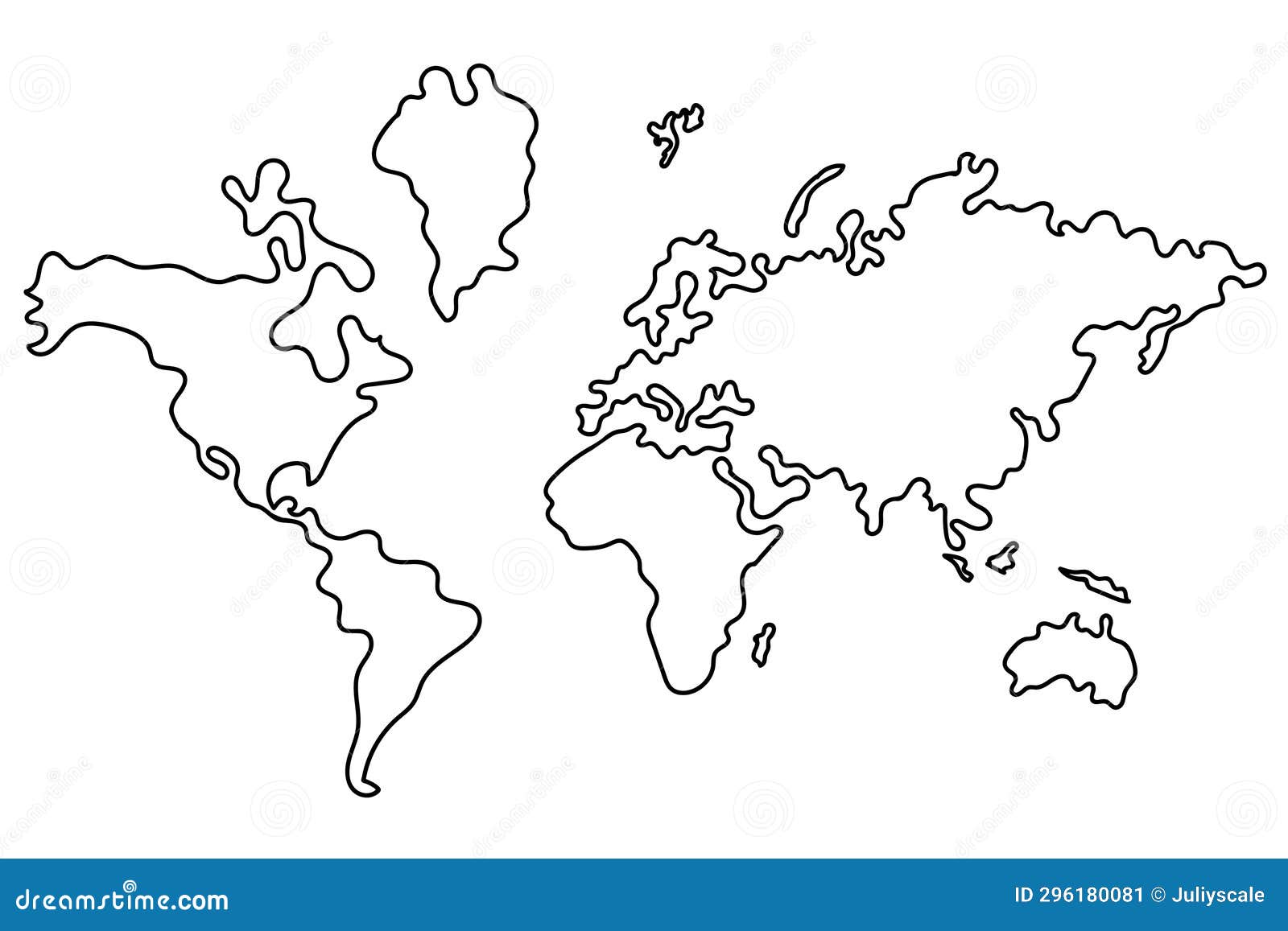 World Map Outline. Gray World Map Stock Vector - Illustration of ...