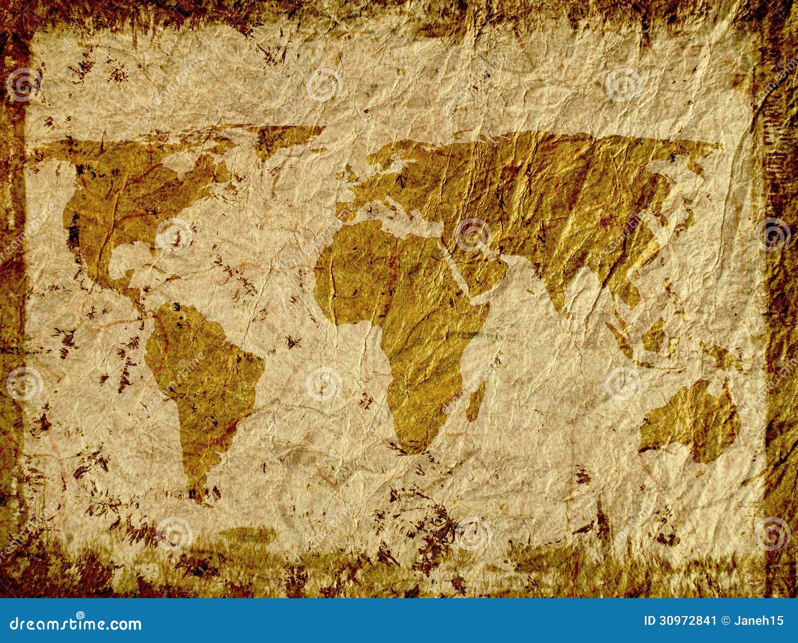 World map stock illustration. Illustration of grungy - 30972841