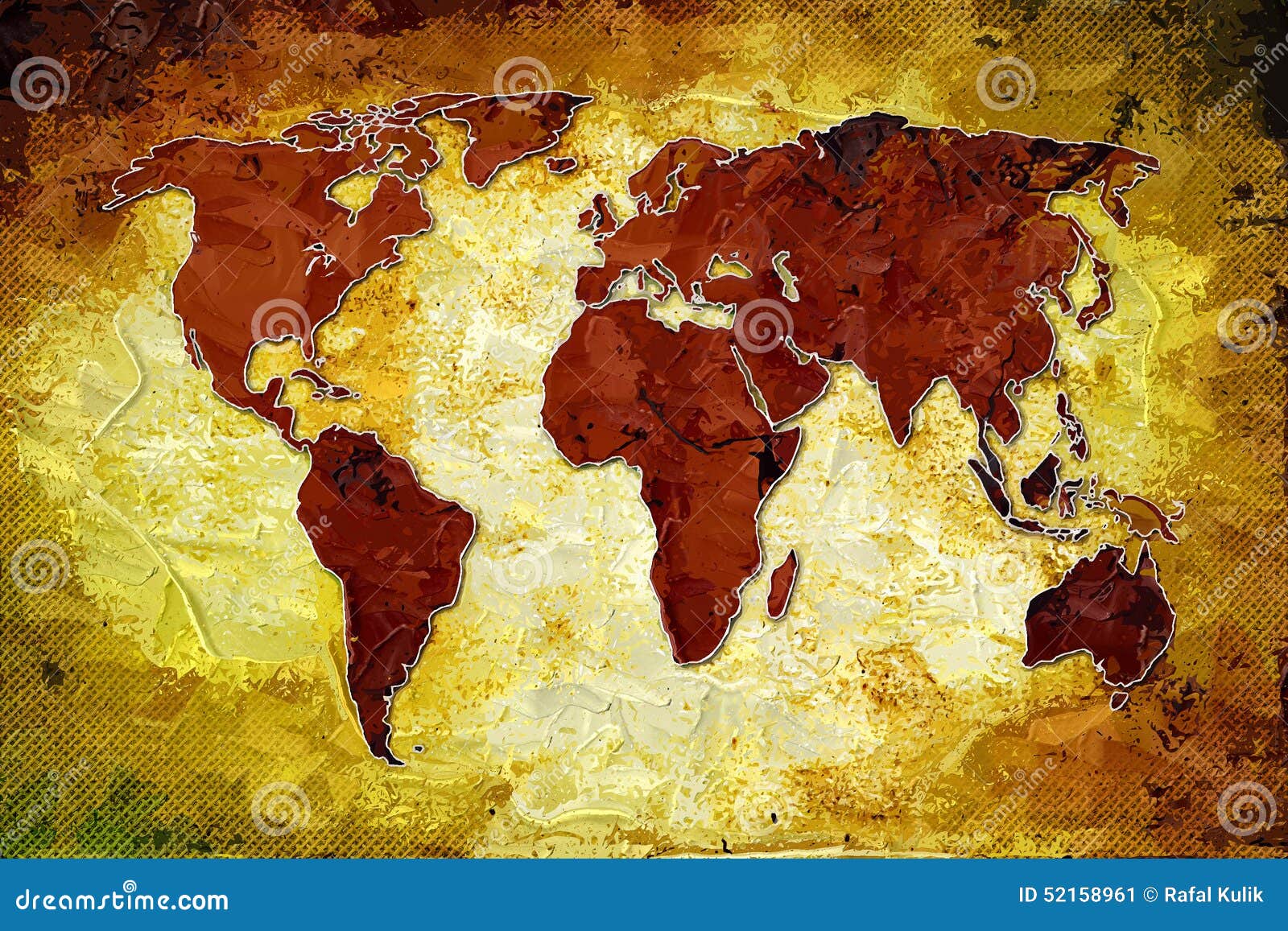 World map paint design art stock illustration. Illustration of ...