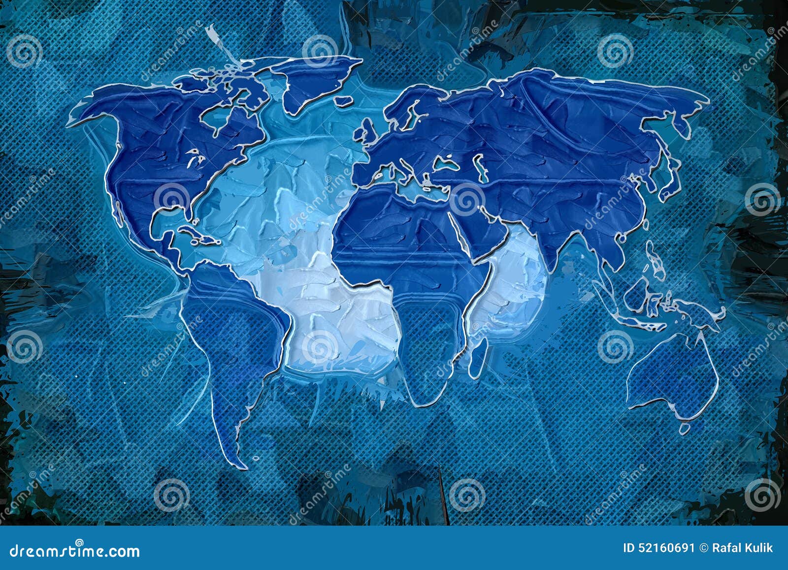 World map paint design art stock illustration. Illustration of brown ...