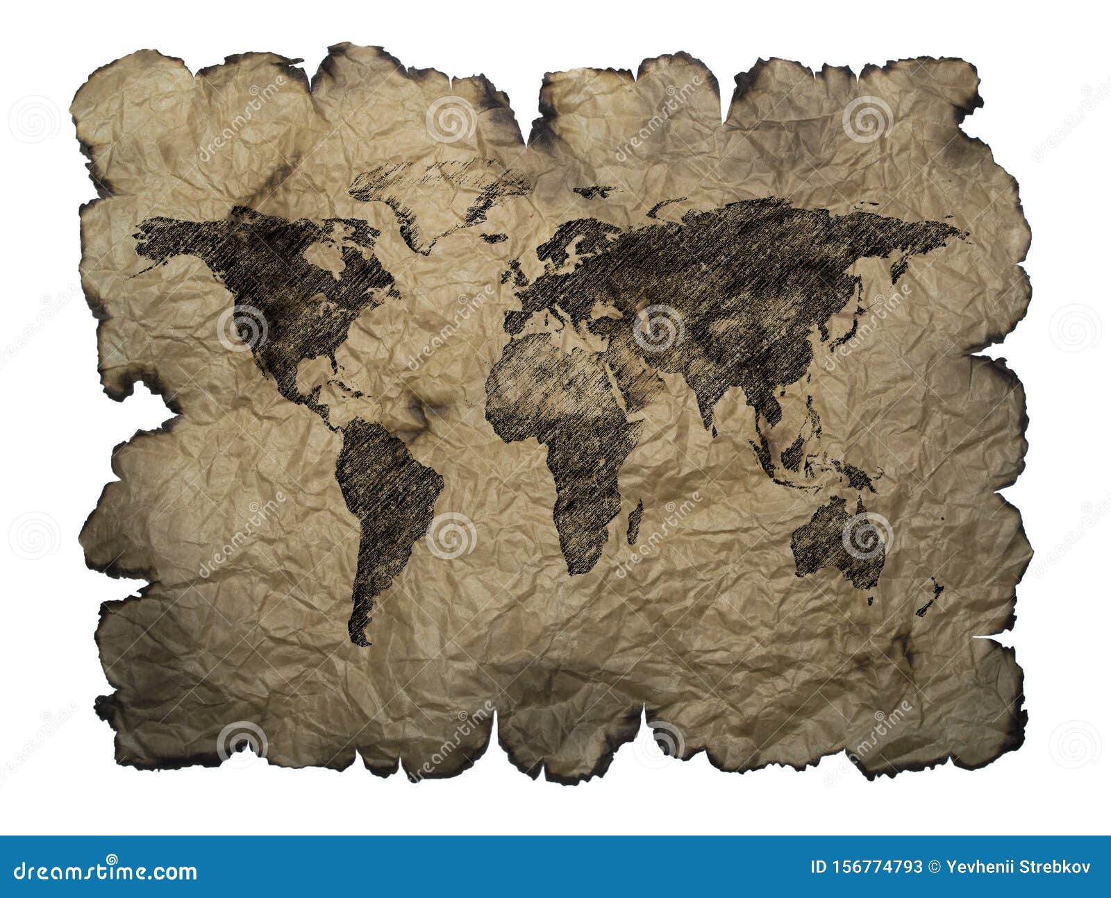 World Map Parchment Stock Photography | CartoonDealer.com #3692366