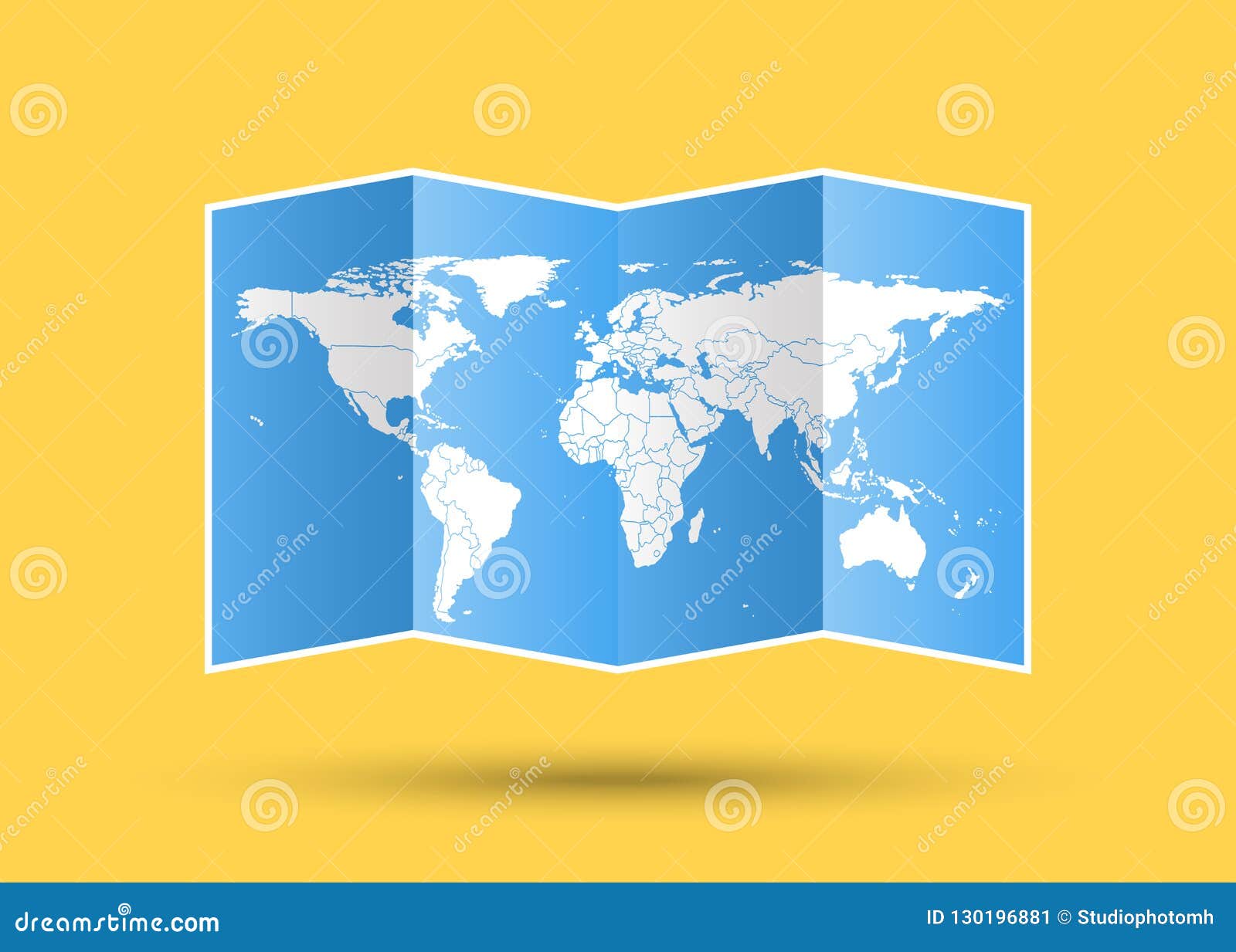 World Map Paper Geography Icon Vector Illustration Design Stock Vector ...