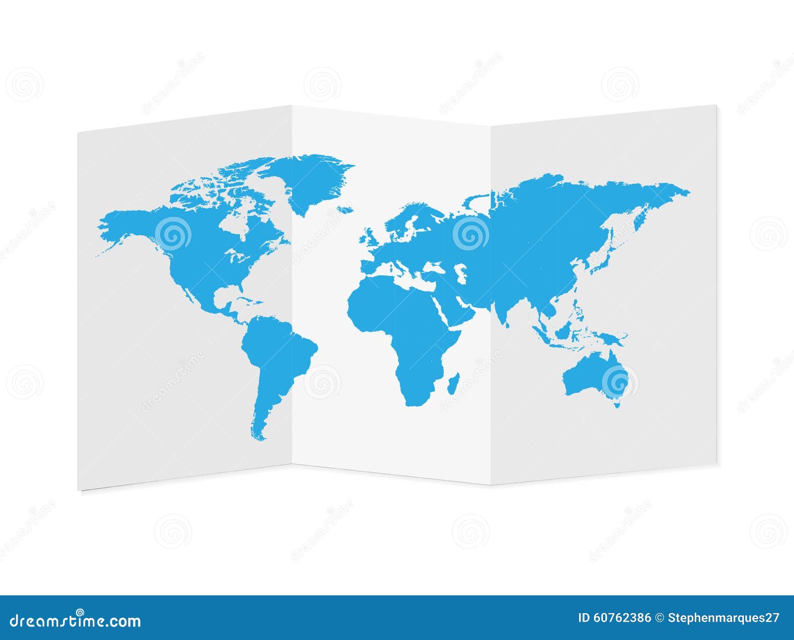 World Map Paper Illustration | CartoonDealer.com #60762386