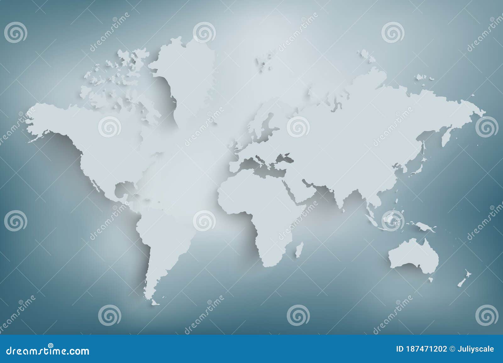 World Map Paper. Political Map of the World on a Gray Background Stock ...