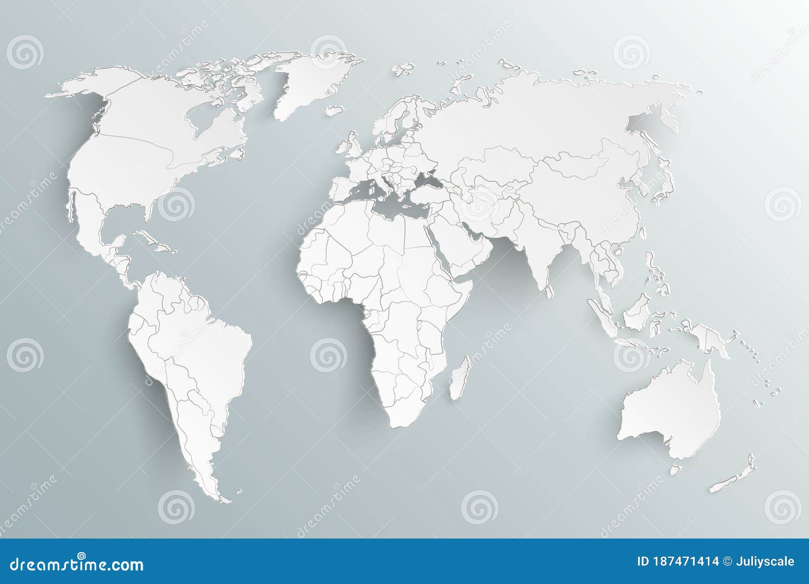 World map paper stock vector. Illustration of asia, cartography - 187471414