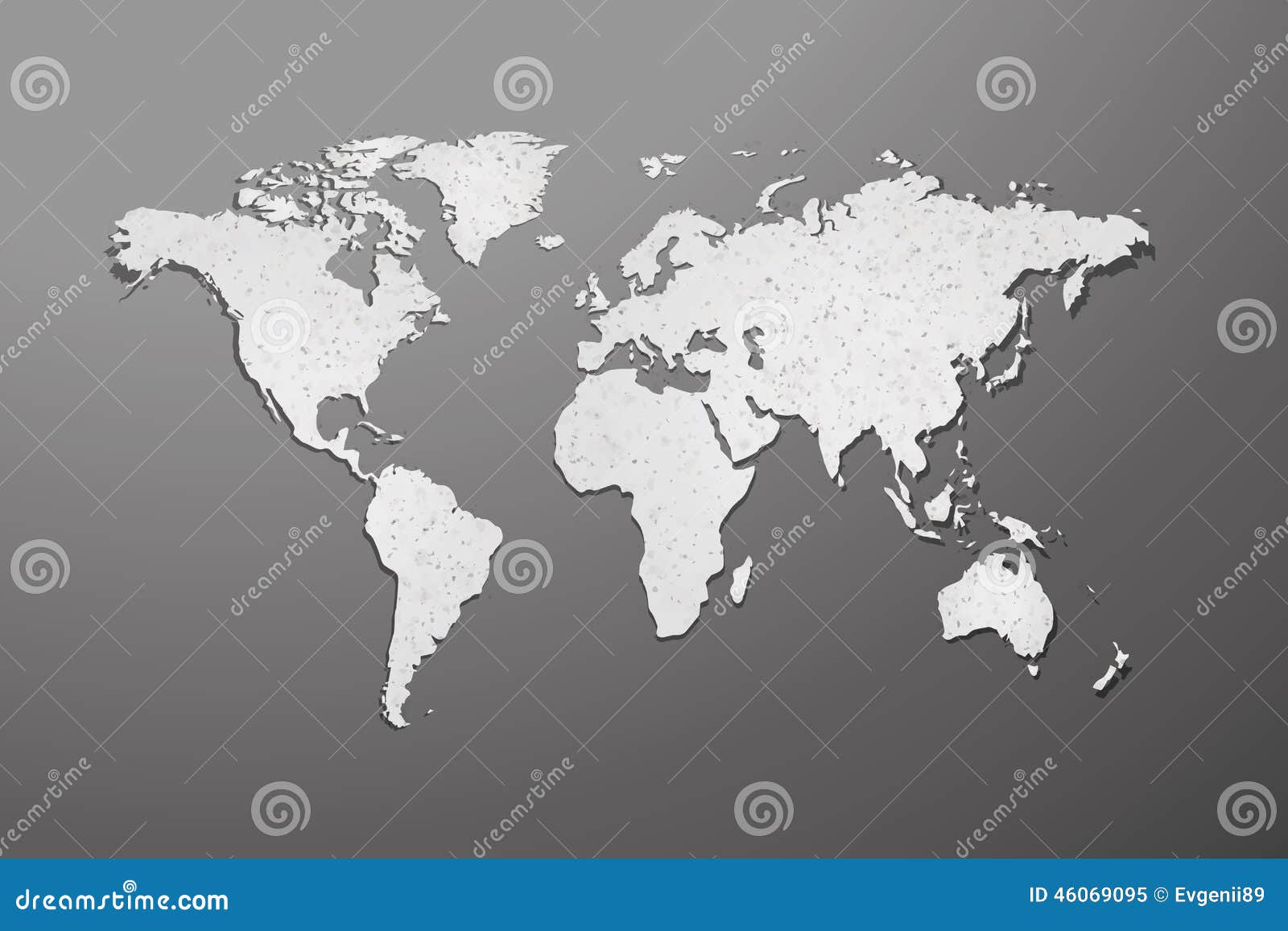 World Map with Paper Texture on Gray Background Stock Vector ...
