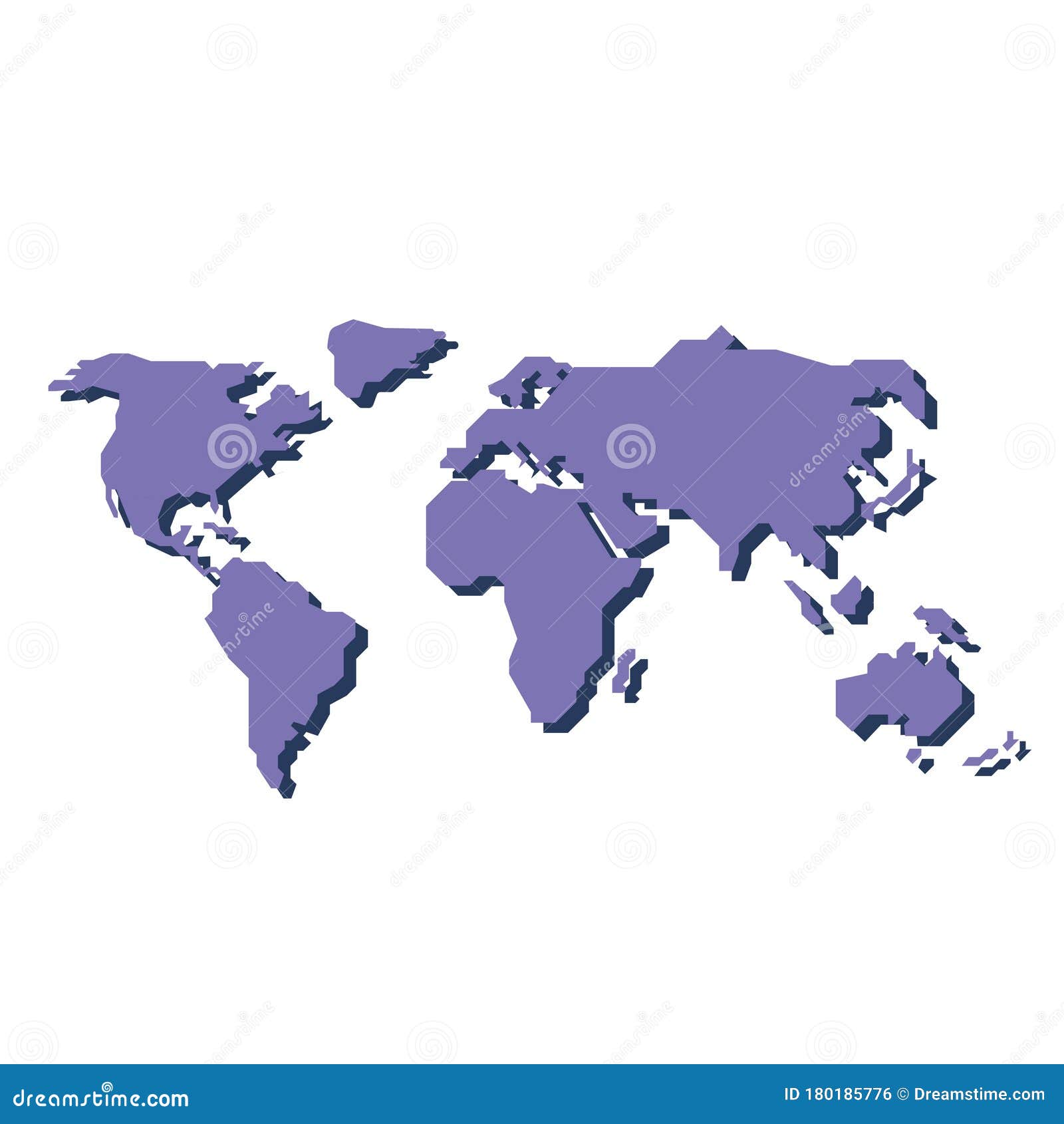 World Map Paper. Vector Illustration Stock Vector - Illustration of ...