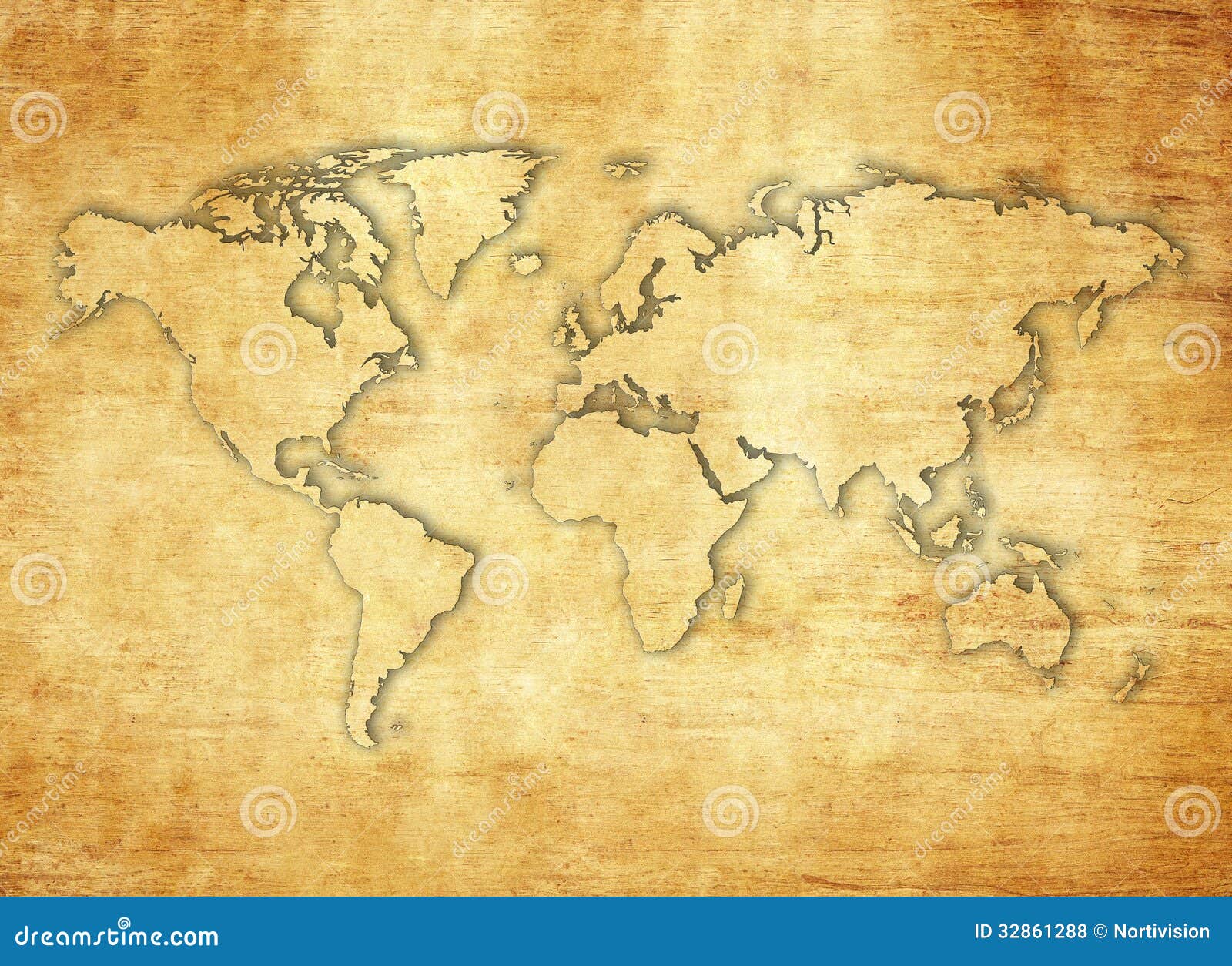 World map stock illustration. Illustration of parchment - 32861288