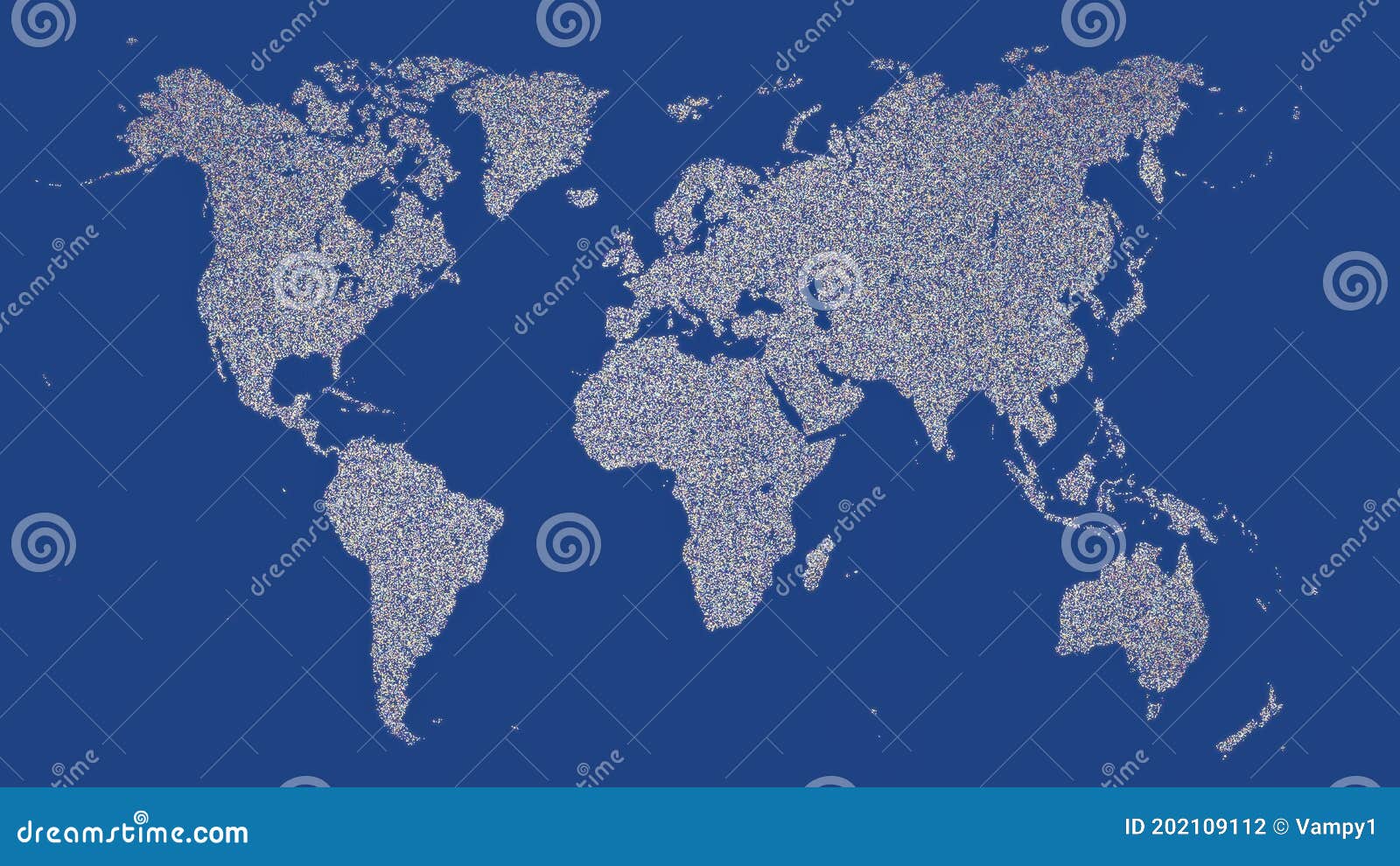 World Map, Particles. Abstract World Map Stock Illustration ...