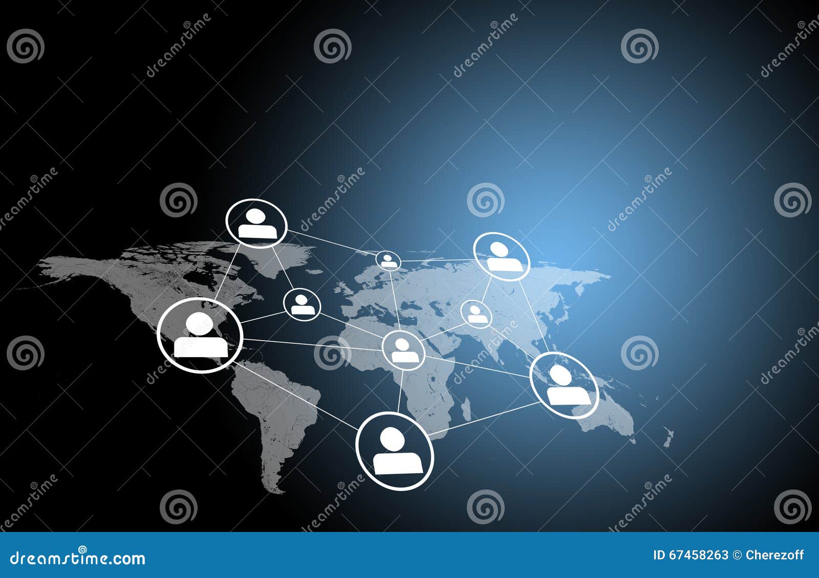World Map with People Icons Stock Illustration - Illustration of icons ...