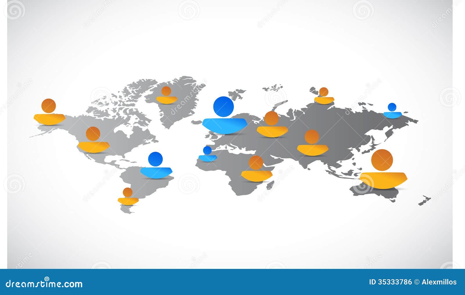 World Map People Network Connection Stock Illustration - Illustration ...