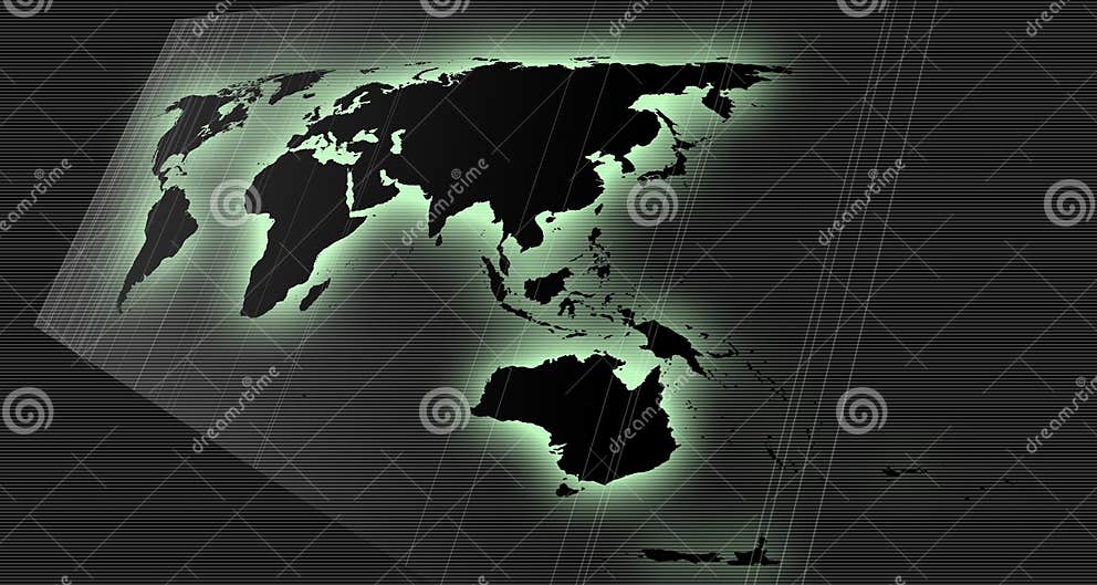 World map in perspective stock illustration. Illustration of advanced ...
