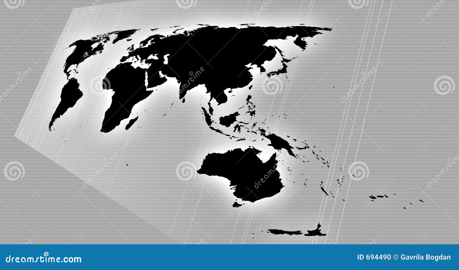 World map in perspective stock illustration. Illustration of gray - 694490