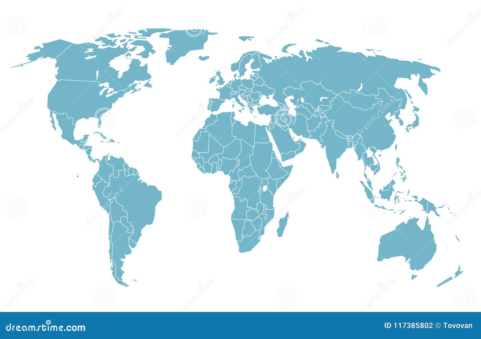 World Map in Perspective. Vector Stock Vector - Illustration of ...