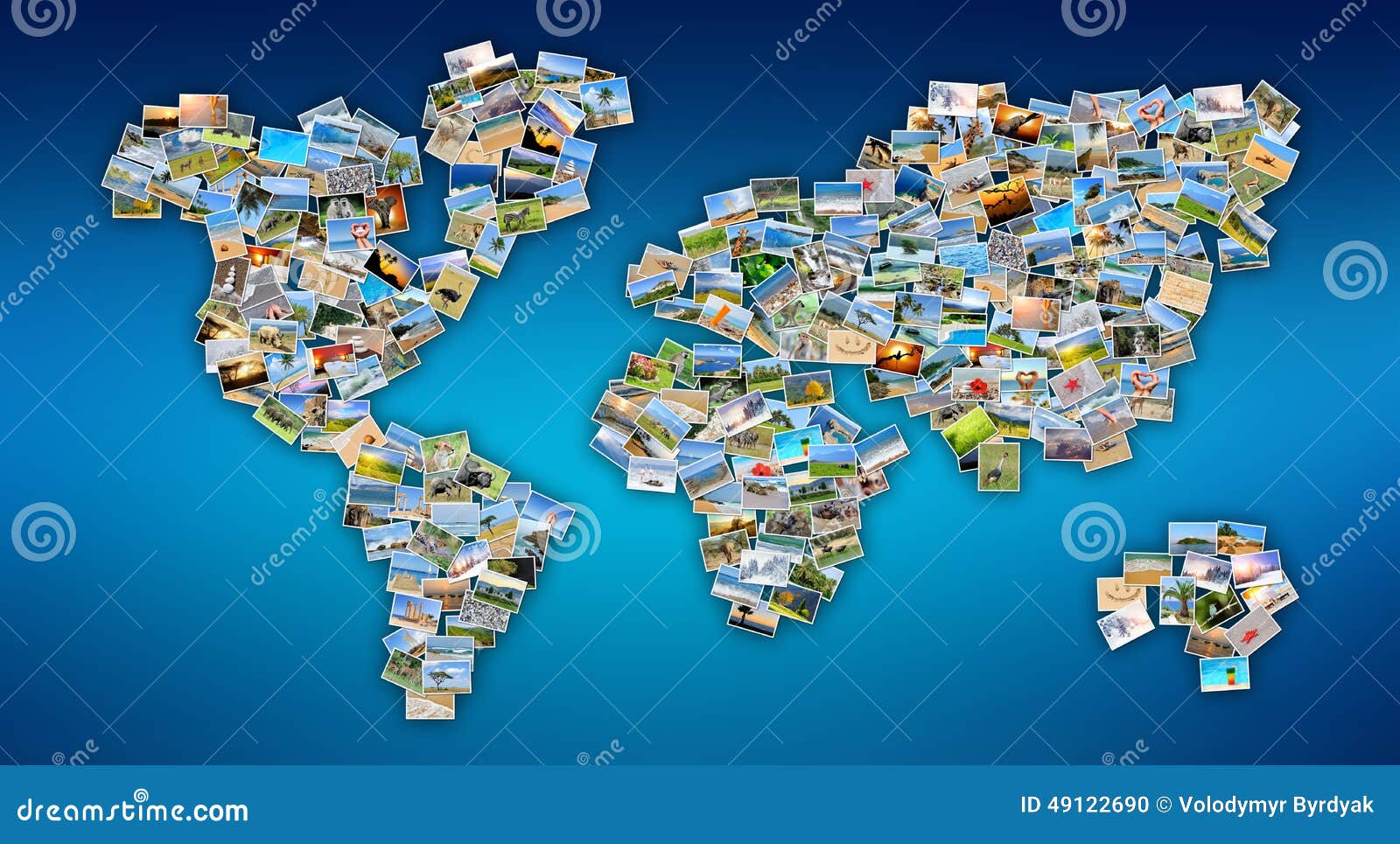 World map with photos stock photo. Image of photograph - 49122690
