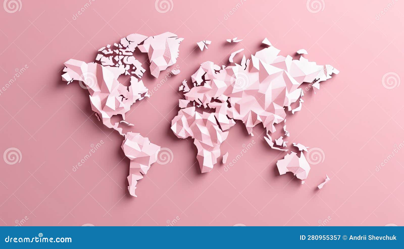 World Map Pink Art Background. Generative AI Stock Illustration ...