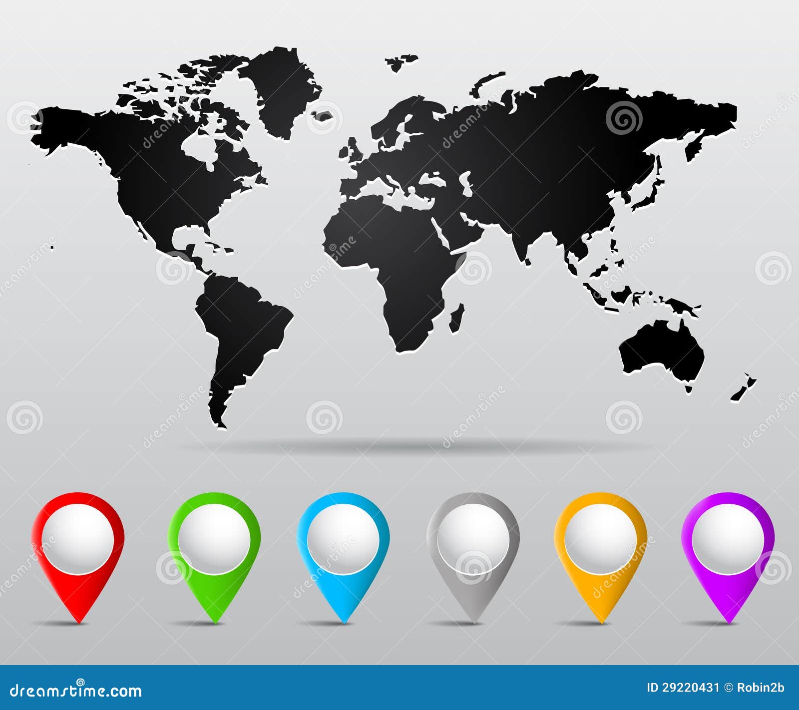 World Map With Pins Online - Map