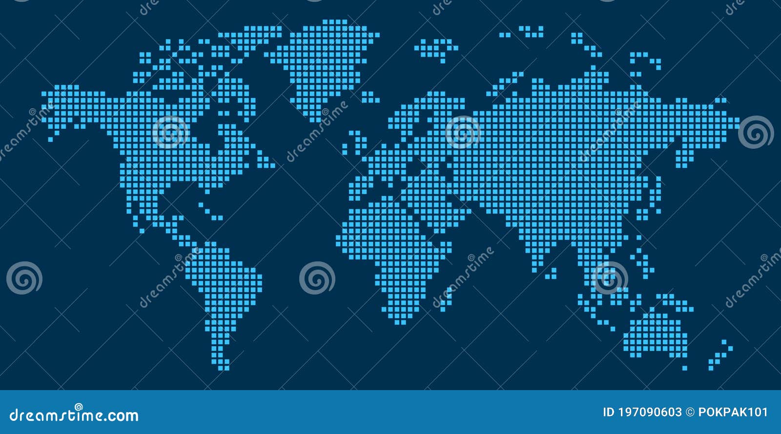 World map pixel art stock vector. Illustration of flat - 197090603