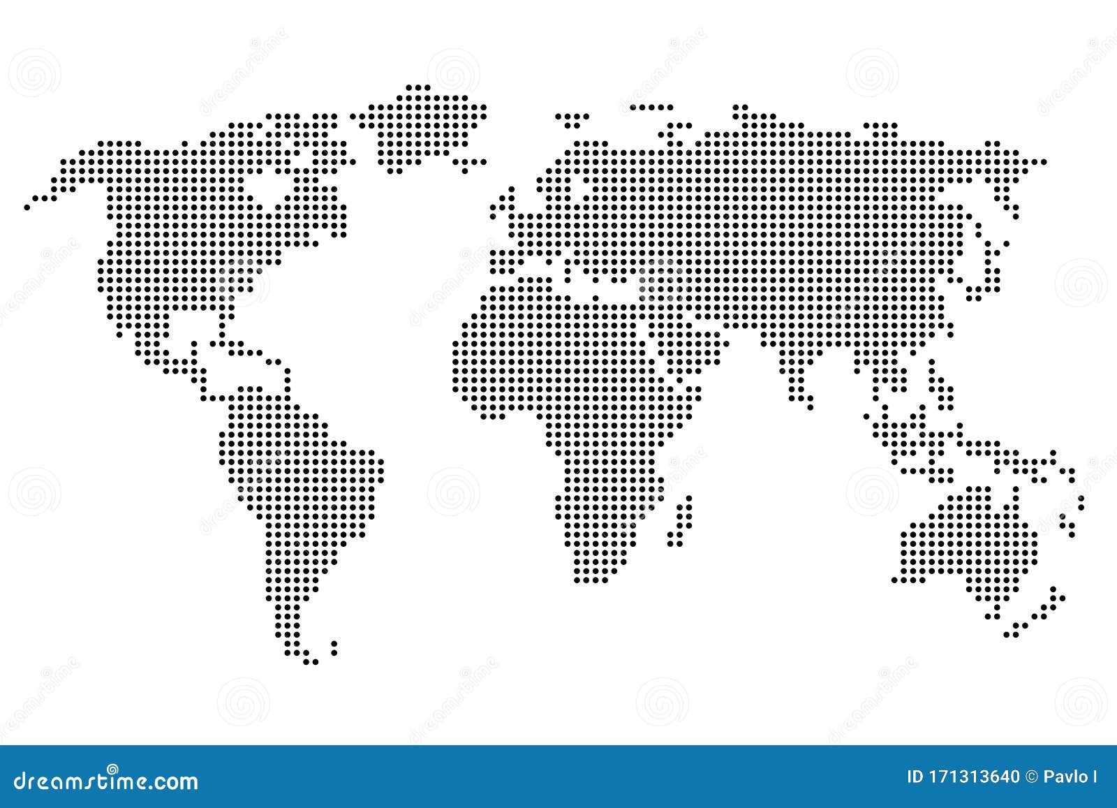 World Map With Pixels - Vector Royalty-Free Stock Photo | CartoonDealer ...
