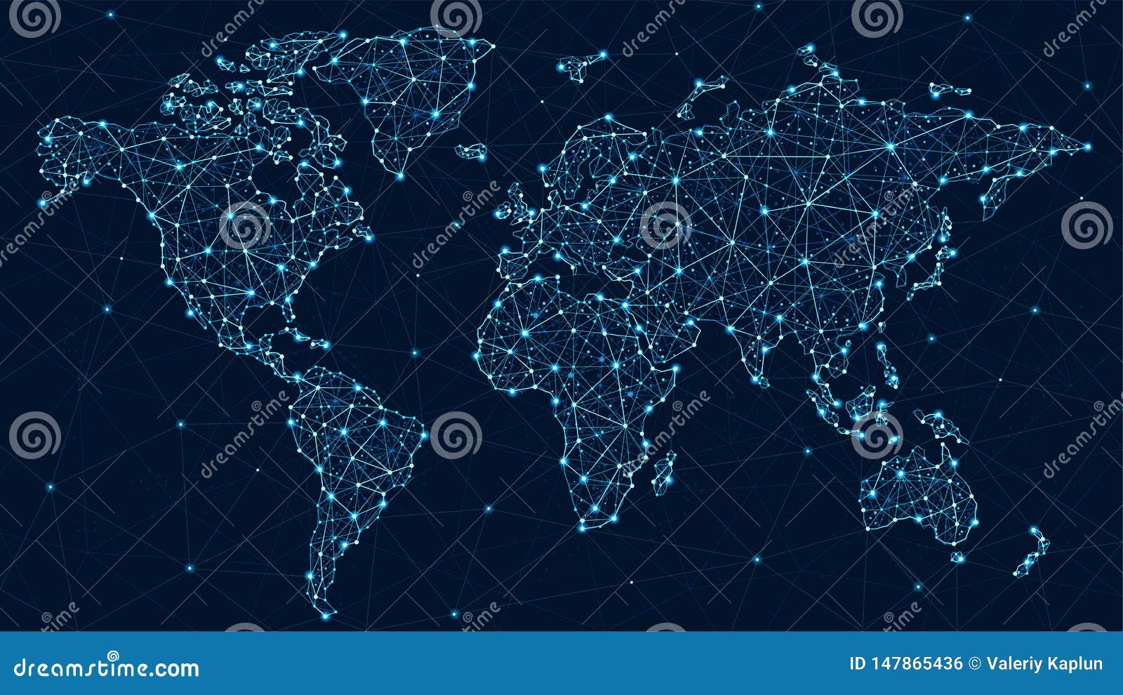 World Map Plexus - Global Technology and Business Connection Stock ...