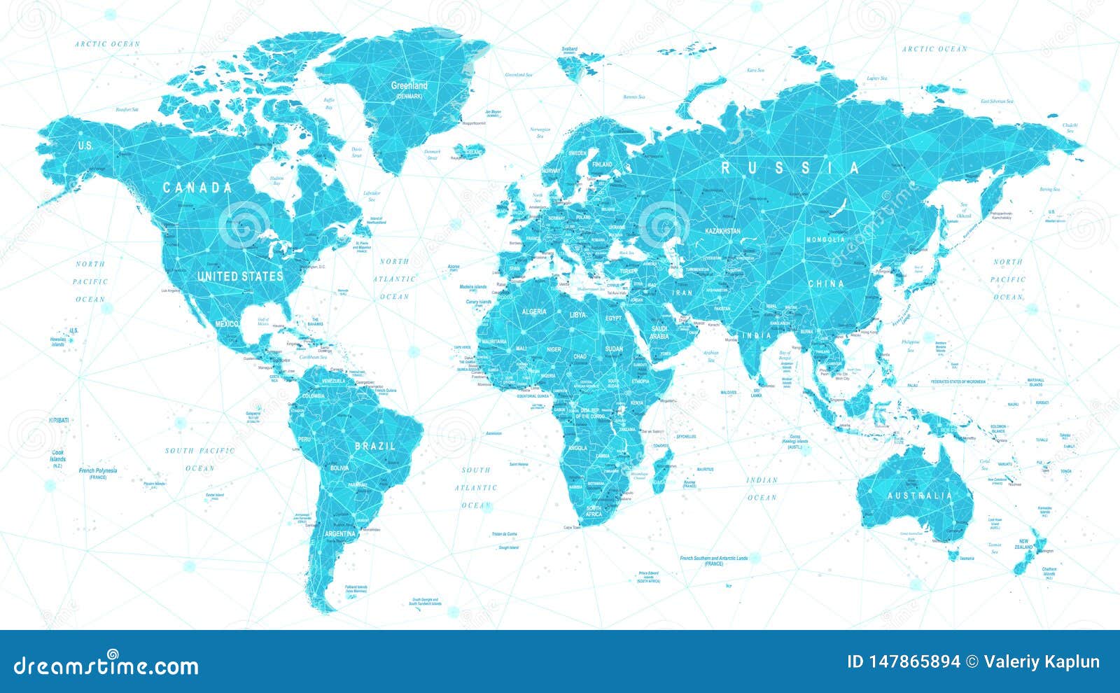 World Map Plexus - Global Technology and Business Connection Stock ...