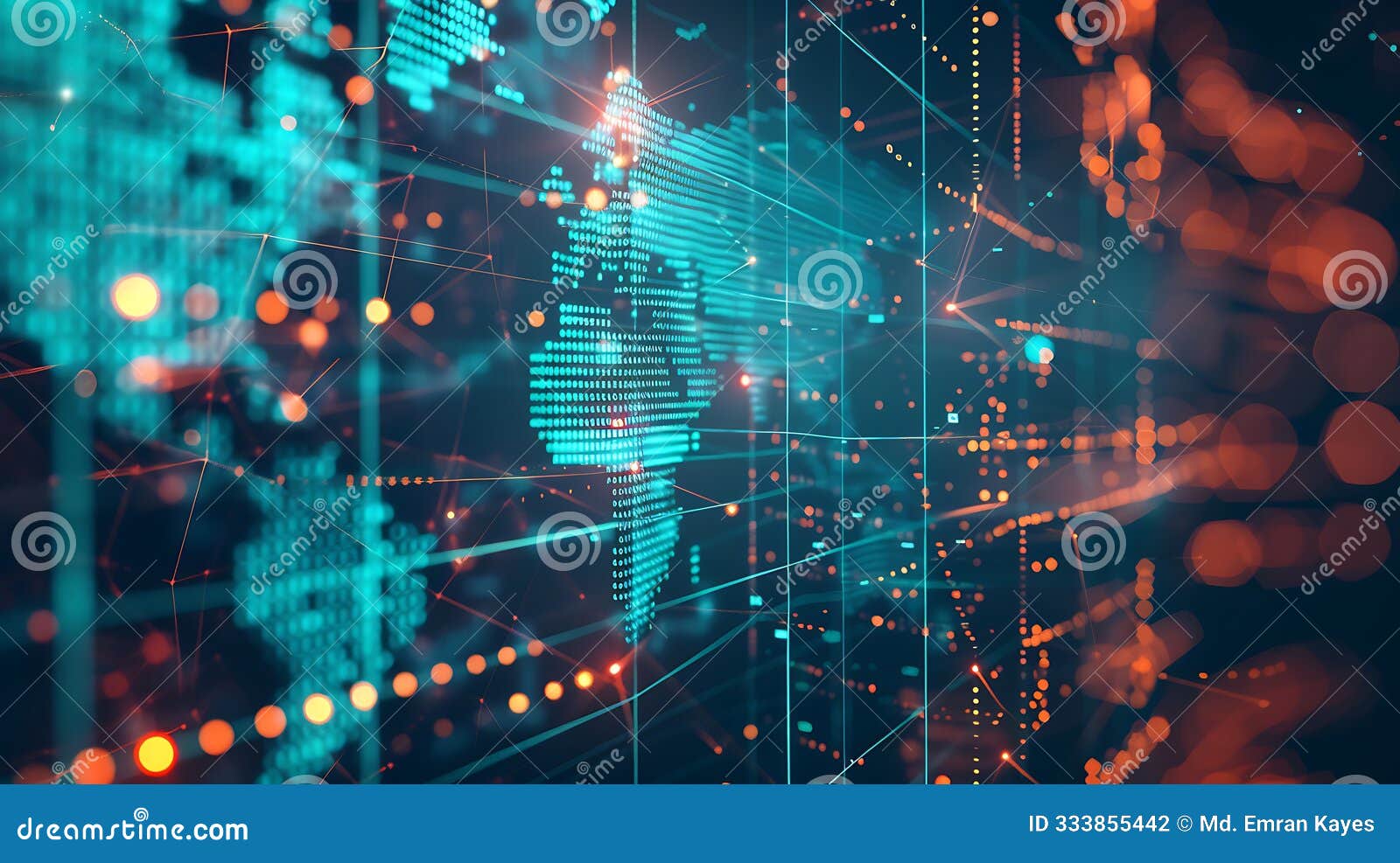 World Map Point and Line Composition Concept of Global Business, Global ...