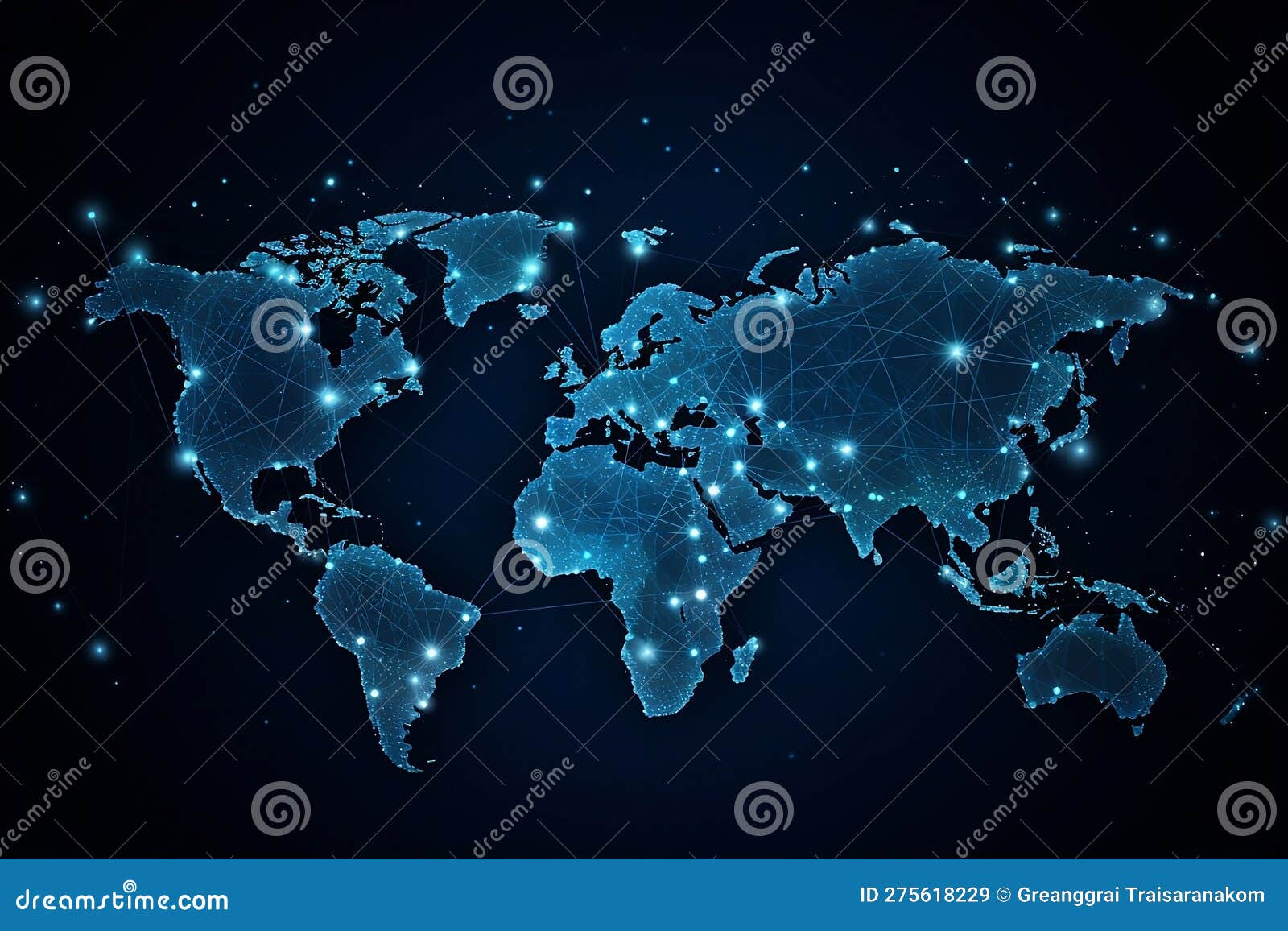 World Map Point and Line Composition Concept of Global Business. Global ...