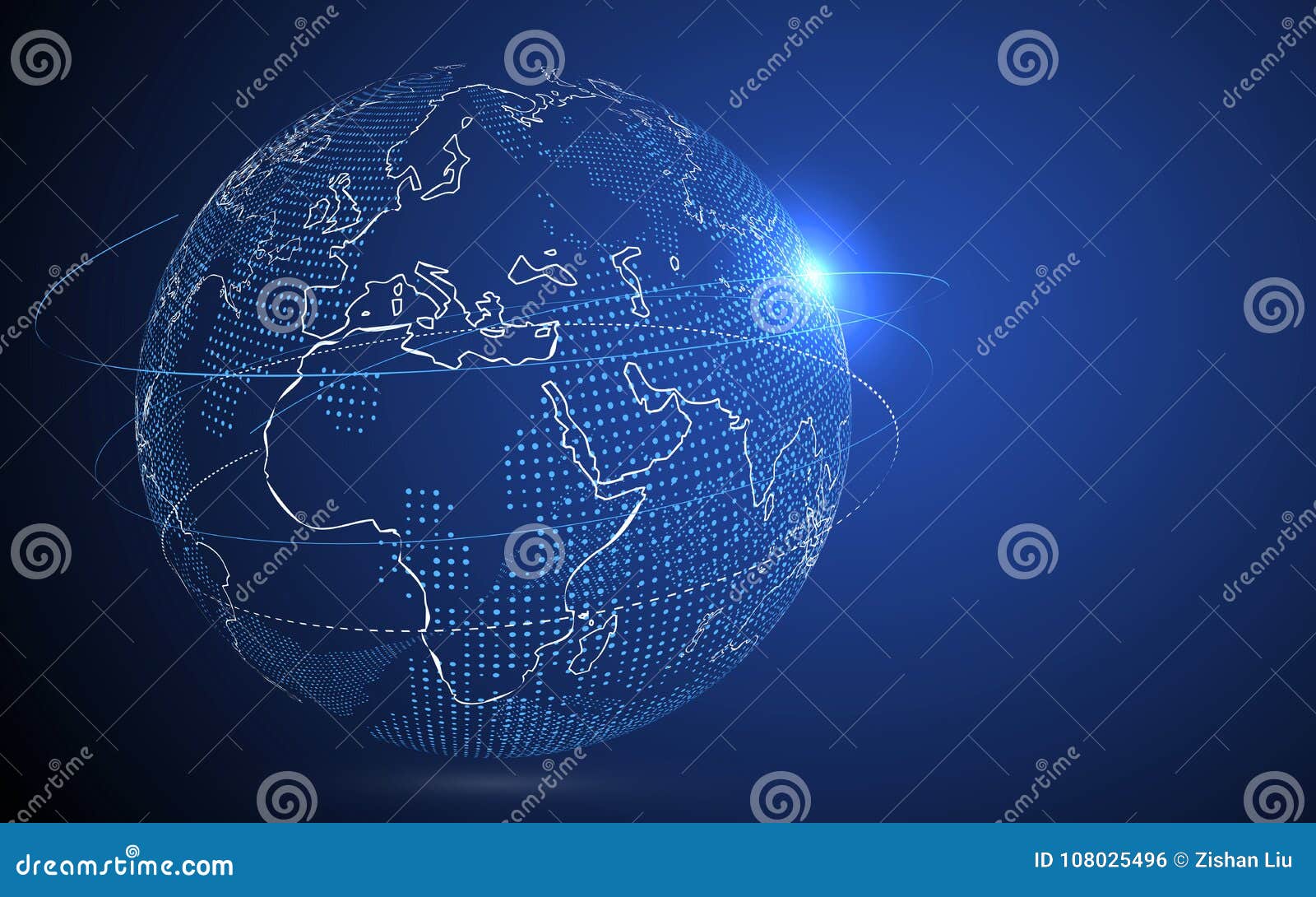 World Map Point, Line, Composition, Representing the Global. Stock ...