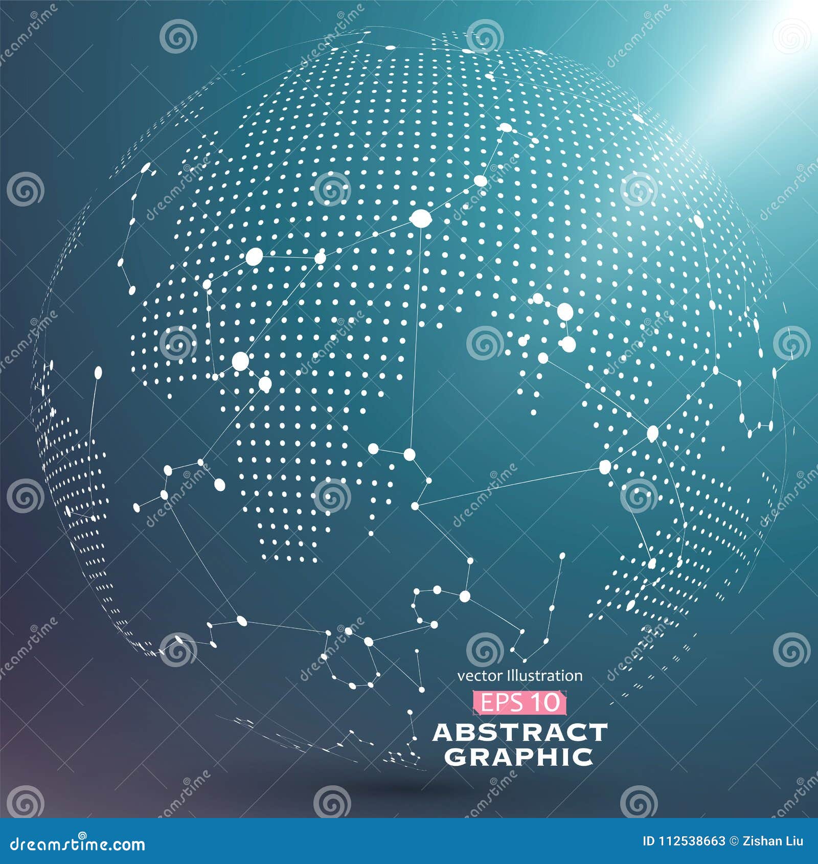 World Map Point, Line, Composition, Representing the Global. Stock ...