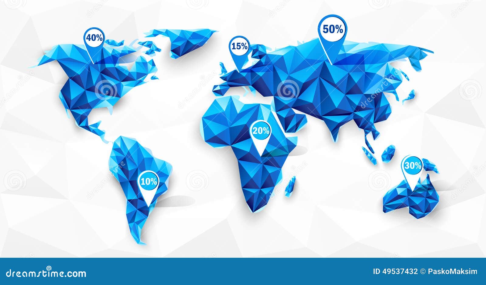 World map poly stock vector. Illustration of polygon - 49537432