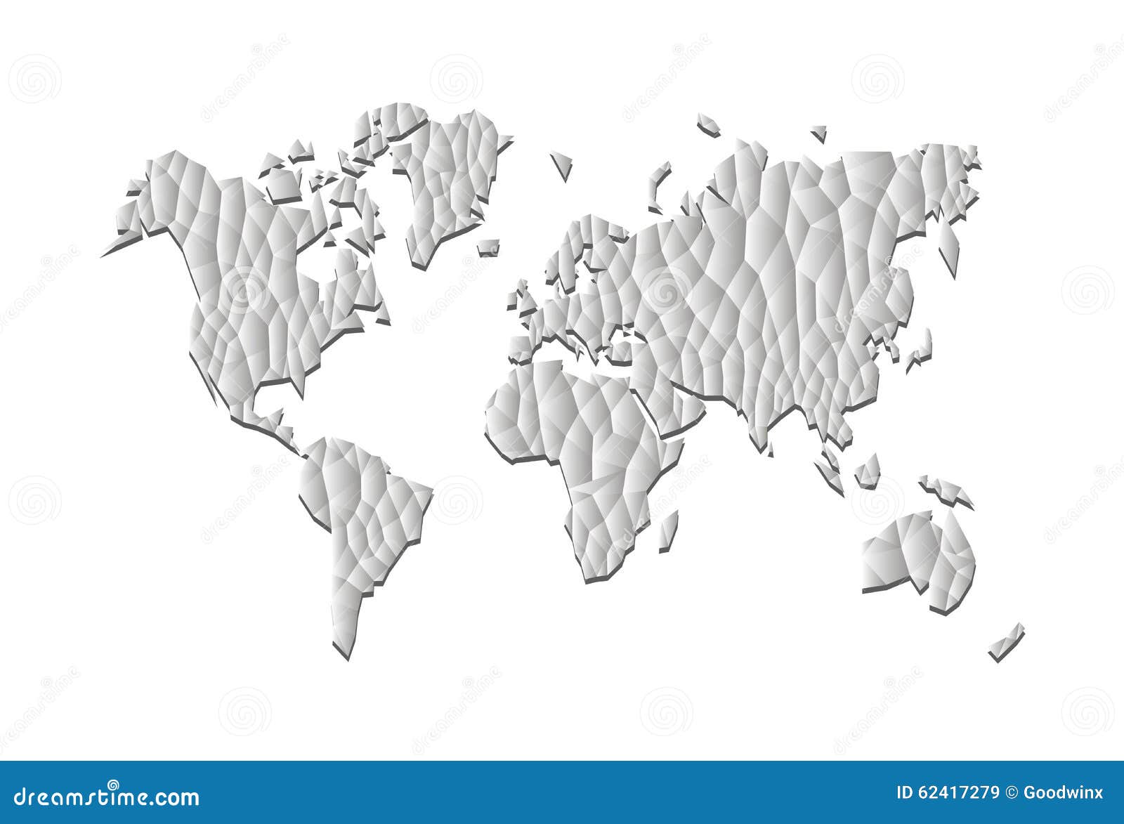 World Map Polygonal Low Poly Precision Gray Stock Vector - Illustration ...