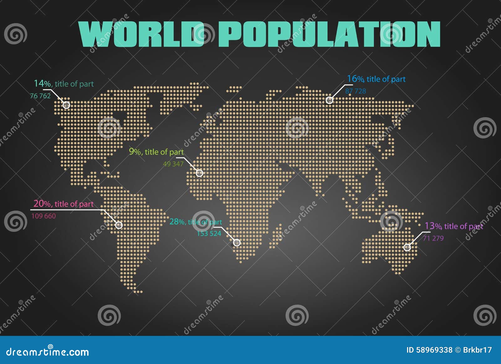 World Map Population Vector Design Stock Vector - Illustration of ...