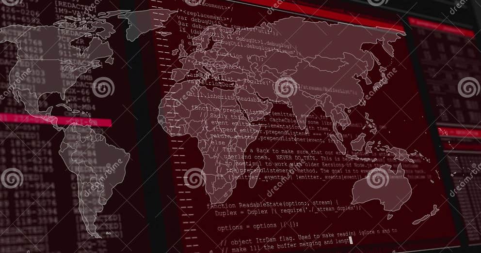 World Map and Programming Code, Cybersecurity Image Stock Photo - Image of protection, privacy ...