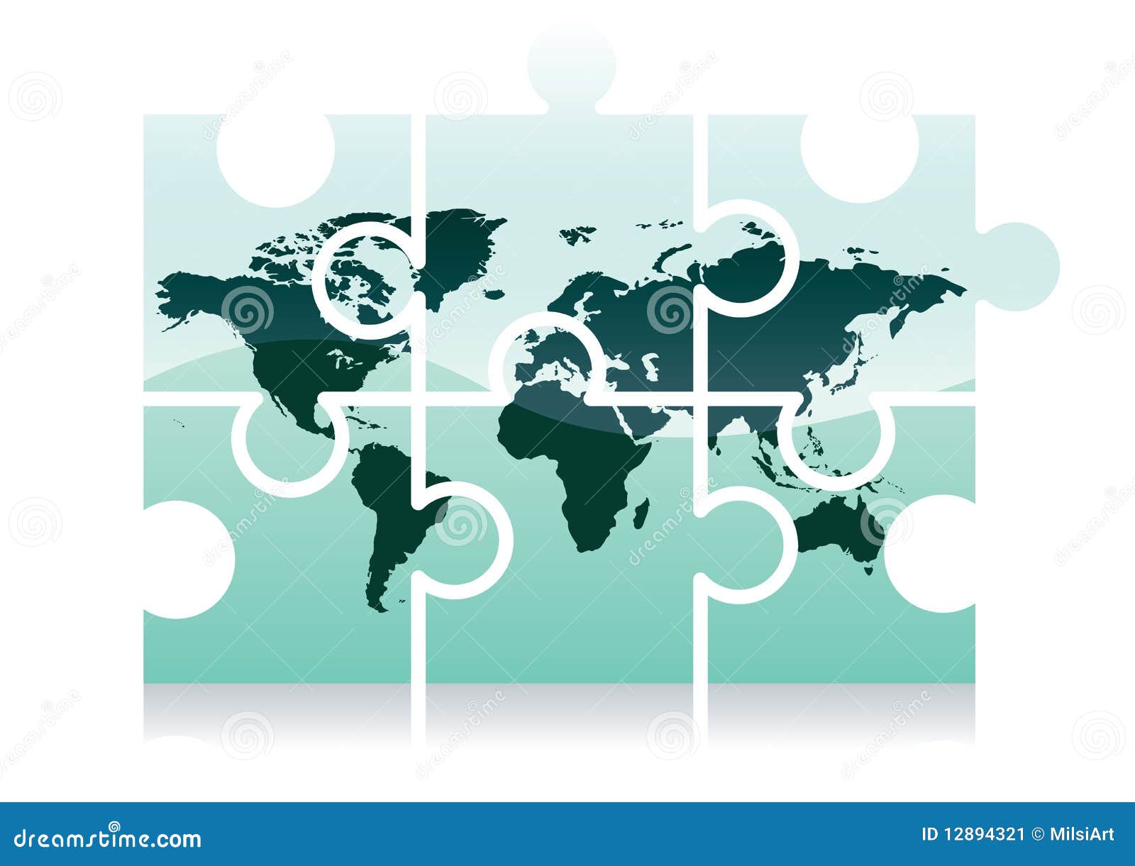 World map puzzle icon stock vector. Illustration of collection - 12894321