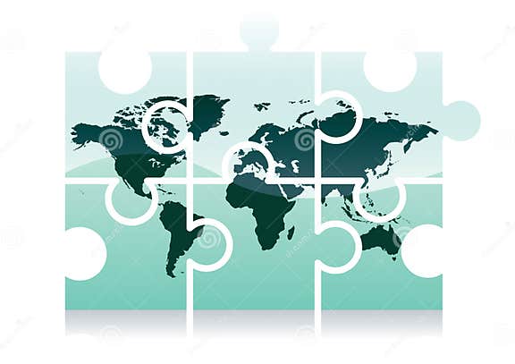 World map puzzle icon stock vector. Illustration of collection - 12894321