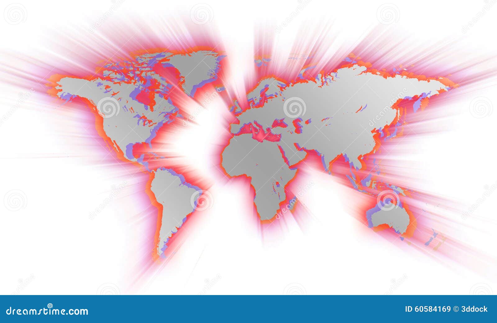 World map with a red glow stock illustration. Illustration of asia ...