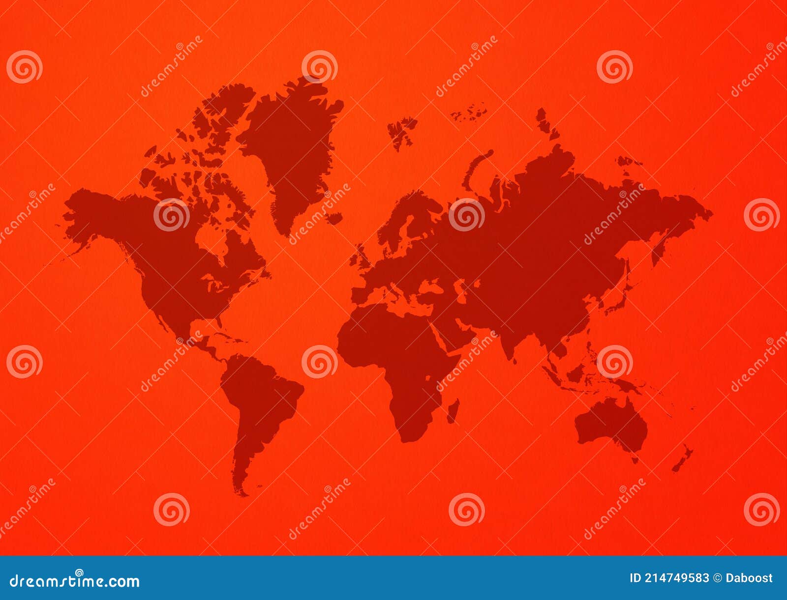 World Map on Red Wall Background Stock Illustration - Illustration of ...