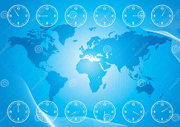 World map and region time stock vector. Illustration of vector - 5029084