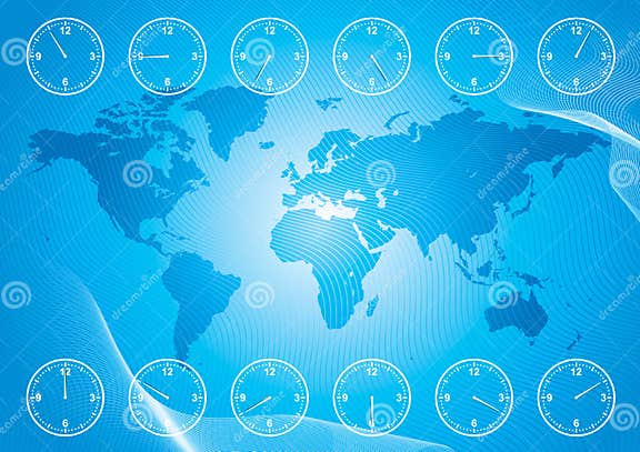 World map and region time stock vector. Illustration of vector - 5029084