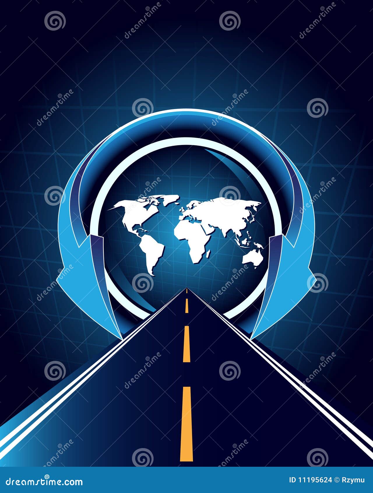 World map an road stock vector. Illustration of wallpaper - 11195624