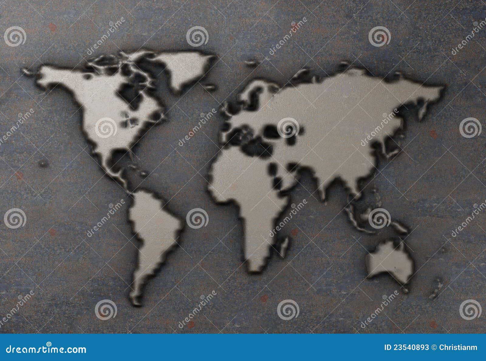 World Map Rusty Metal Texture Royalty-Free Stock Image | CartoonDealer ...