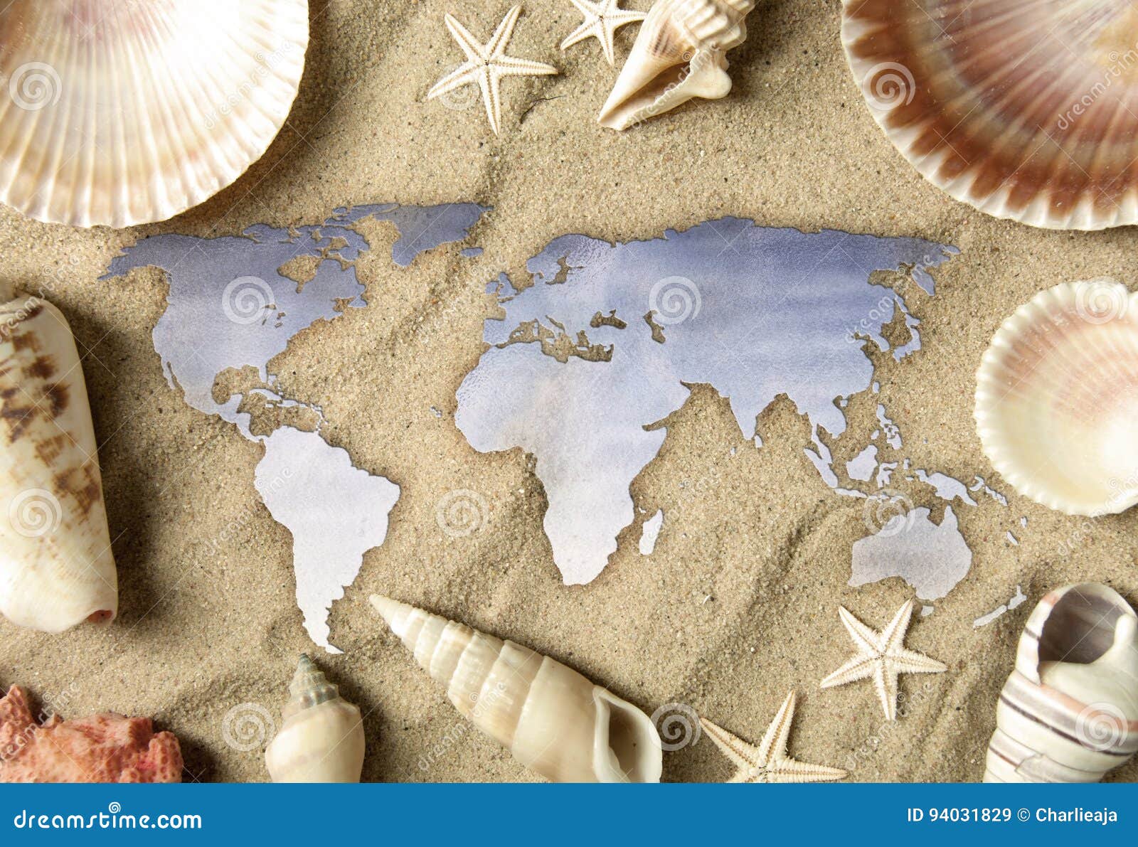 World map in the sand stock image. Image of beach, vacation - 94031829