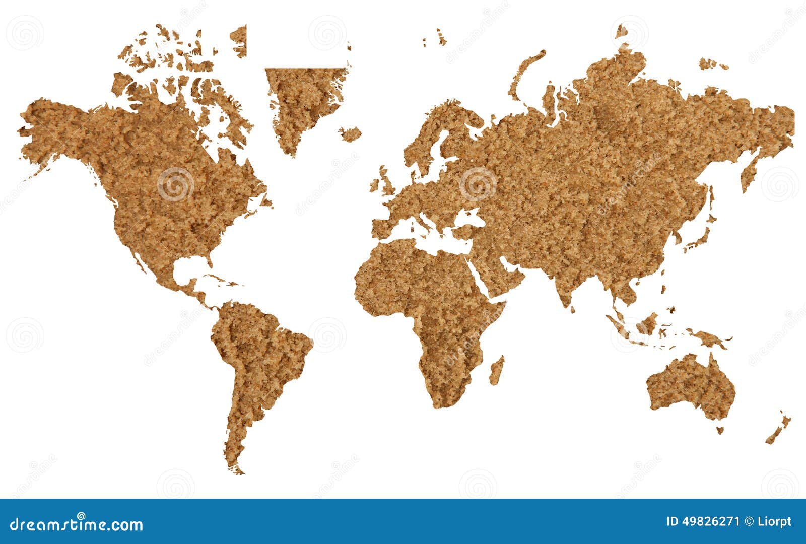 World Map with Sand Texture Stock Illustration - Illustration of ...