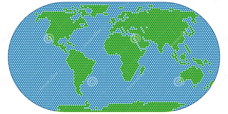 World Map Scan Stylized Vector Image. Flat Globe. Stock Vector ...