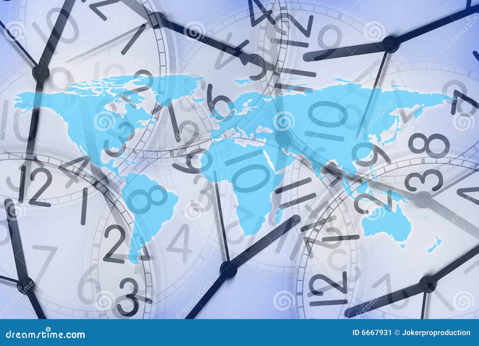 World Map in Several Clocks Stock Image - Image of creative, close: 6667931